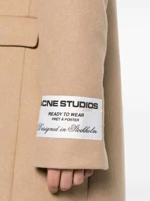 Acne Studios Single-breasted Wool Blend Coat