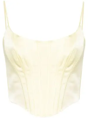 Zimmermann Silk Corset Top - Yellow