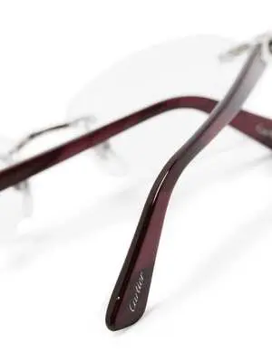 Cartier Rimless Rectangle-frame Glasses