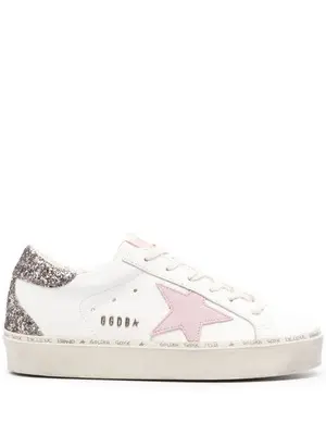 GOLDEN GOOSE Hi Star Glittered Sneakers - White