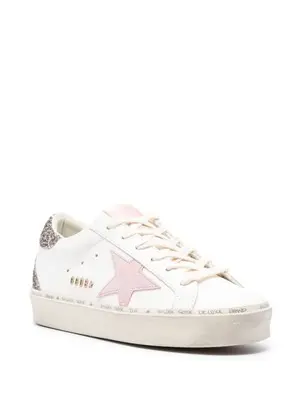 GOLDEN GOOSE Hi Star Glittered Sneakers - White