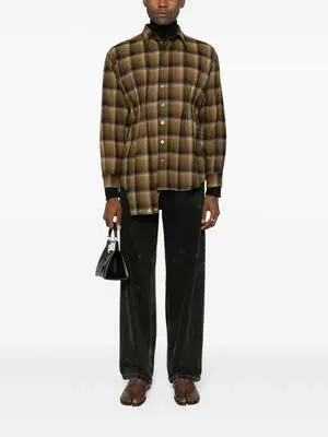 MAISON MARGIELA X Pendleton Asymmetric Plaid Wool Shirt