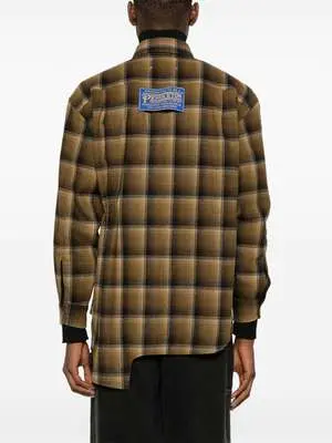 MAISON MARGIELA X Pendleton Asymmetric Plaid Wool Shirt