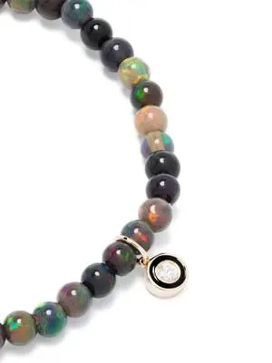 SYDNEY EVAN 14kt Yellow Opal And Diamond Beaded Bracelet