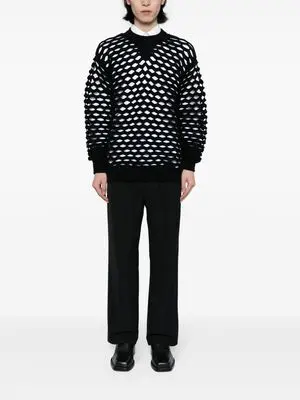Junya Watanabe Laser-cut Detail Crew-neck Jumper