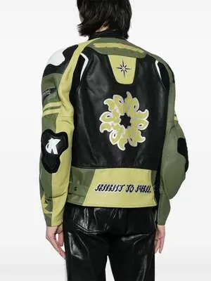 KUSIKOHC Spidi Logo-print Leather Jacket