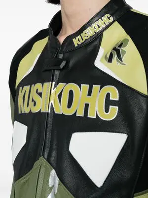 KUSIKOHC Spidi Logo-print Leather Jacket