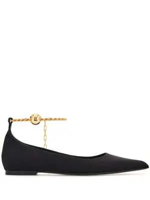 Ferragamo Chain Link Detailing Flats For Women