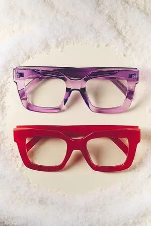 Anthropologie Chunky Cara Blue Light Readers Purple