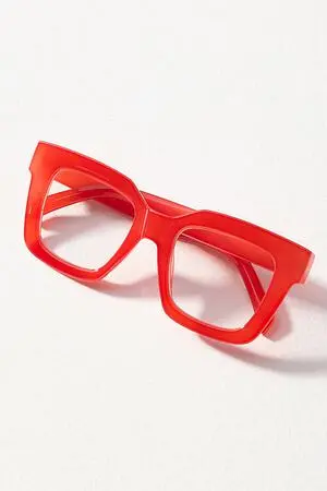 Anthropologie Chunky Cara Light Readers - Red Glow