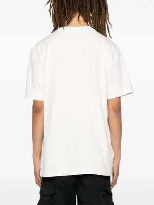 PURPLE BRAND Collegiate Logo-flocked T-shirt