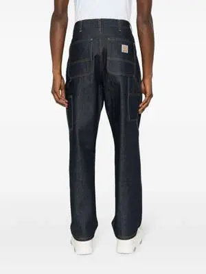 Carhartt Work In Progress Single Knee Straight Leg Jeans - Blue
