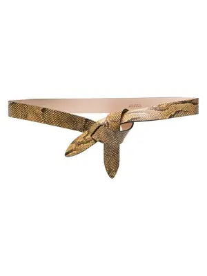 Isabel Marant Lecce Snakeskin-effect Belt - Neutrals