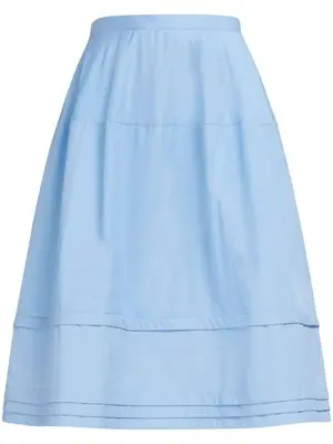 Marni A-line Pleated Midi Skirt - Blue
