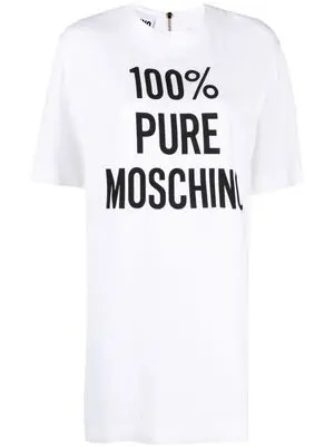 Moschino Logo-print Crepe Minidress - White