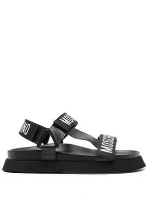 Moschino Logo-tape Flat Sandals