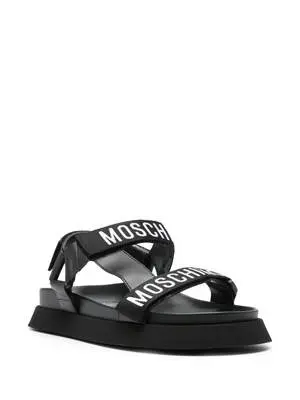 Moschino Logo-tape Flat Sandals