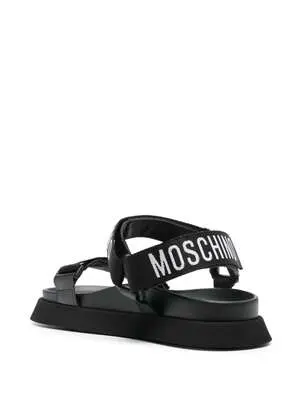 Moschino Logo-tape Flat Sandals