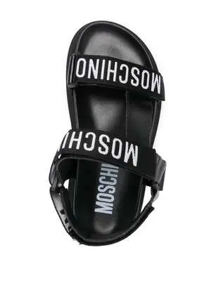 Moschino Logo-tape Flat Sandals