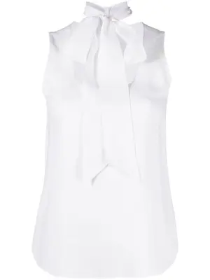 Moschino Bow-detail Sleeveless Blouse
