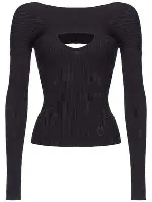 Pinko Cut-out Ribbed Knit Jumper