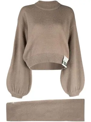 Izzue Crew-neck Cropped Jumper