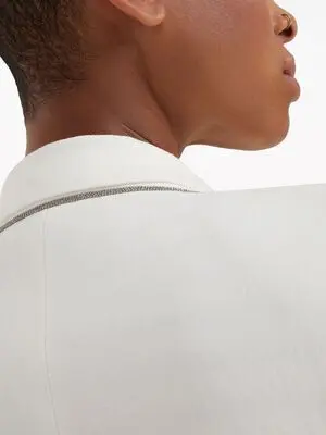 Brunello Cucinelli Peak-lapels Single-breasted Blazer - White