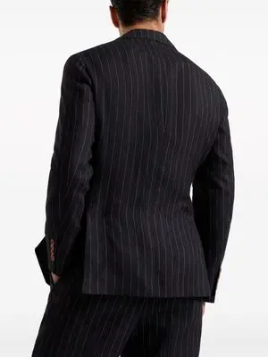 Brunello Cucinelli Chalk-stripe Linen Blazer