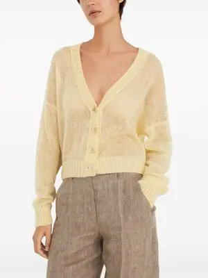Brunello Cucinelli Drop-shoulder Mohair-blend Cardigan