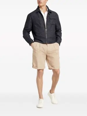Brunello Cucinelli Slub-texture Linen Shirt Jacket