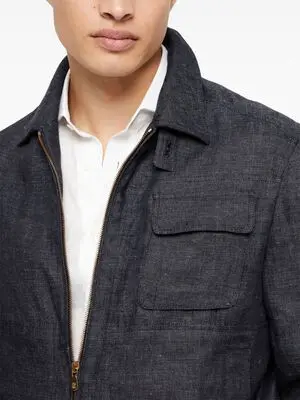 Brunello Cucinelli Slub-texture Linen Shirt Jacket
