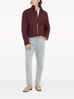 Brunello Cucinelli Logo-patch Cotton Tapered Jeans