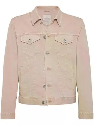 Brunello Cucinelli Classic-collar Denim Jacket - Neutrals