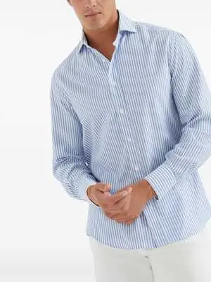 Brunello Cucinelli Stripe-pattern Cotton Shirt