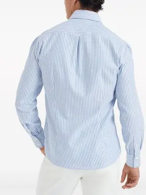 Brunello Cucinelli Stripe-pattern Cotton Shirt