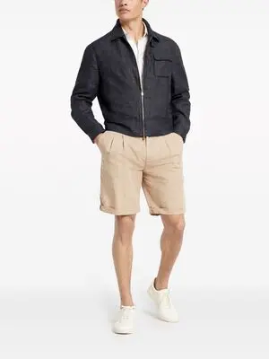 Brunello Cucinelli Drawstring-waist Bermuda Shorts - Neutrals