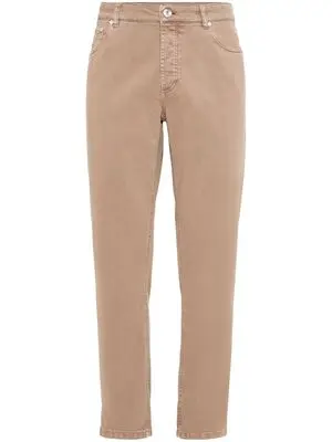 Brunello Cucinelli Dyed Straight-leg Jeans - Brown