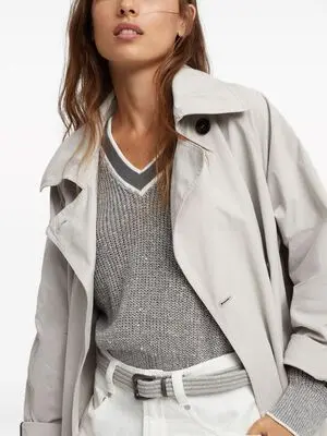 Brunello Cucinelli Braided Belt With Monili Chain