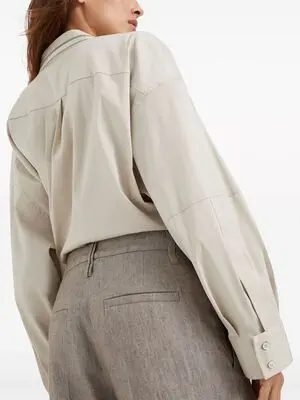 Brunello Cucinelli Pressed-crease Wide-leg Trousers