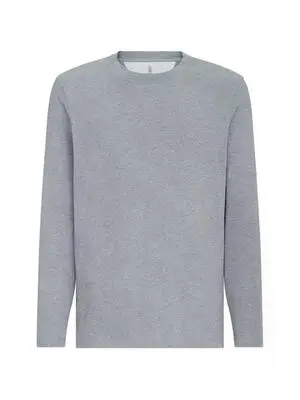 Brunello Cucinelli Round-neck Long-sleeve T-shirt - Grey