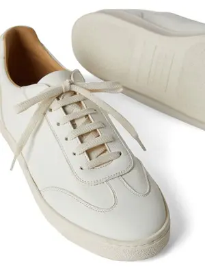 Brunello Cucinelli Logo-print Panelled Low-top Sneakers - White