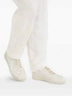 Brunello Cucinelli Logo-print Panelled Low-top Sneakers - White
