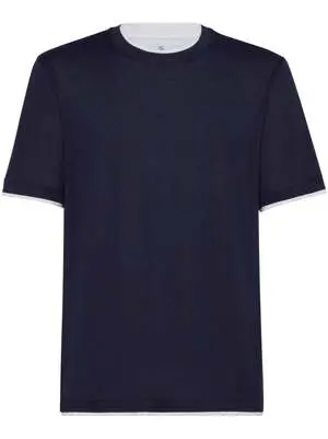 Brunello Cucinelli Layered-design Silk-blend T-shirt