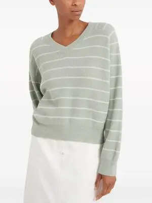 Brunello Cucinelli Striped Ribbed Jumper
