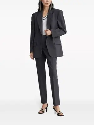 Brunello Cucinelli High-waist Tapered Trousers - Grey