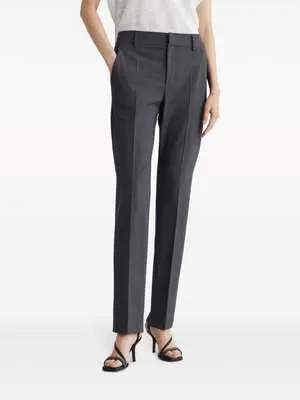 Brunello Cucinelli High-waist Tapered Trousers - Grey