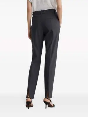Brunello Cucinelli High-waist Tapered Trousers - Grey