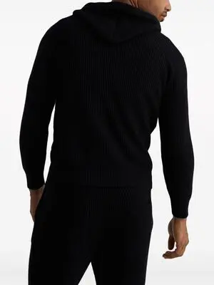 Brunello Cucinelli Ribbed-knit Cashmere Zip-up Hoodie