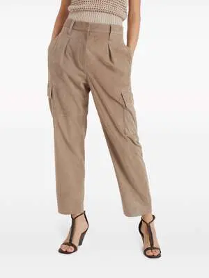 Brunello Cucinelli Straight-leg Suede Trousers