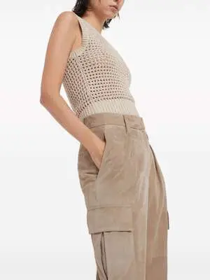 Brunello Cucinelli Straight-leg Suede Trousers